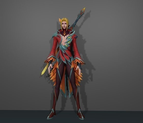 Fiery Dance 3D model animated rigged | CGTrader
