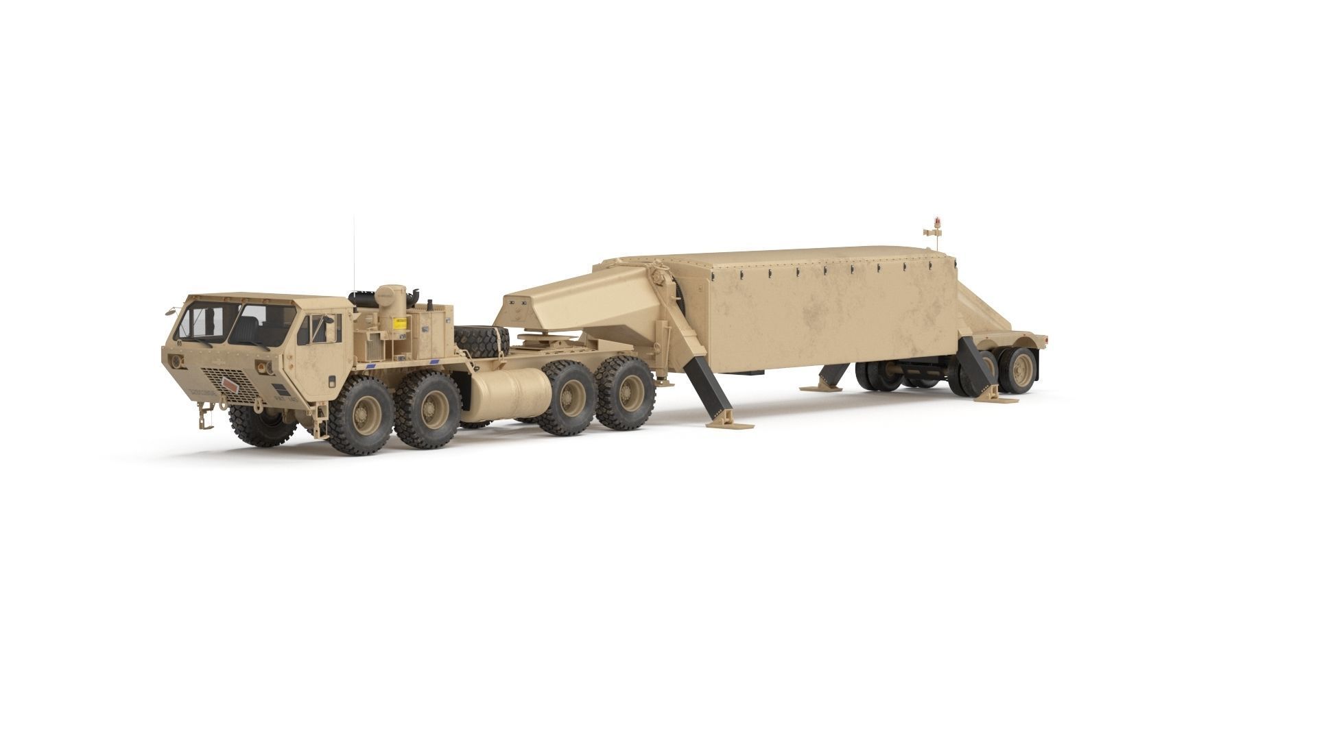 Hemtt M983 Tractor Truck with AN TPY2 X-Band Radar Defense 3D model ...