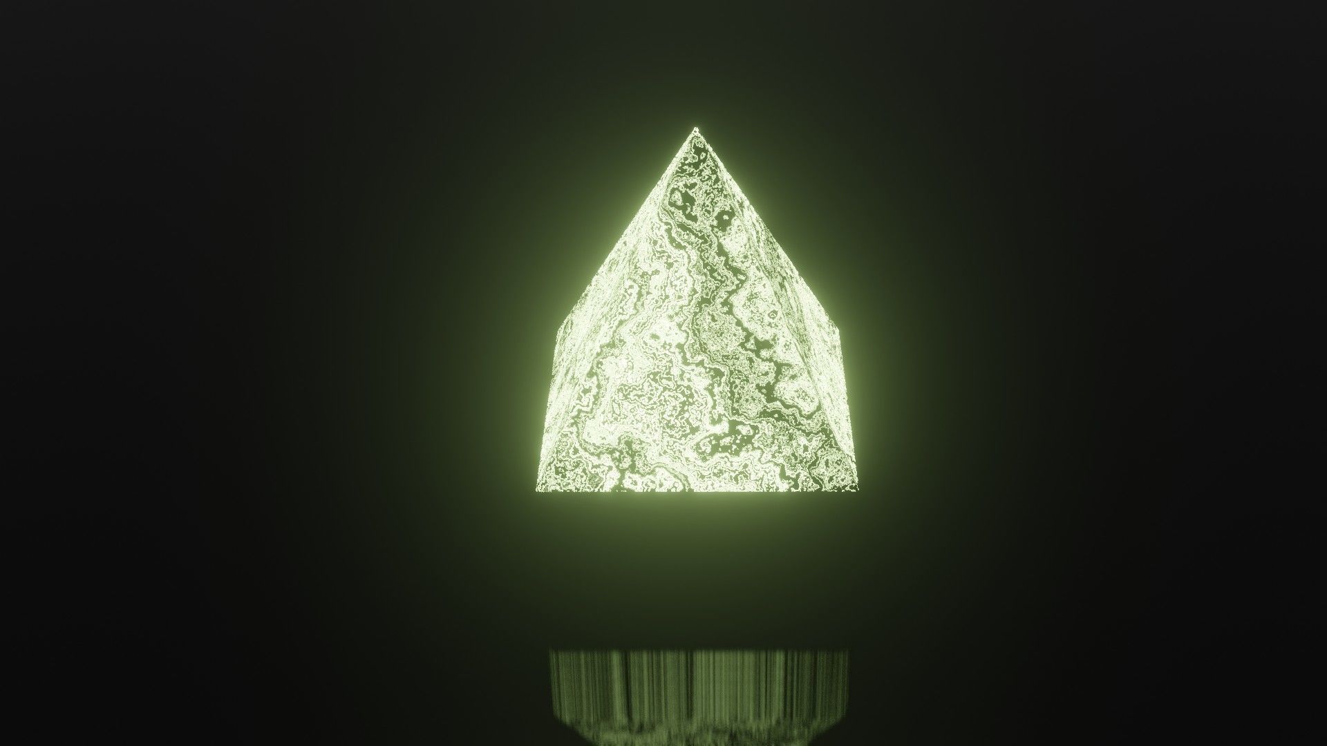 3D model triangle dynamic VFX bloom 3 triangle with neon noise texture ...