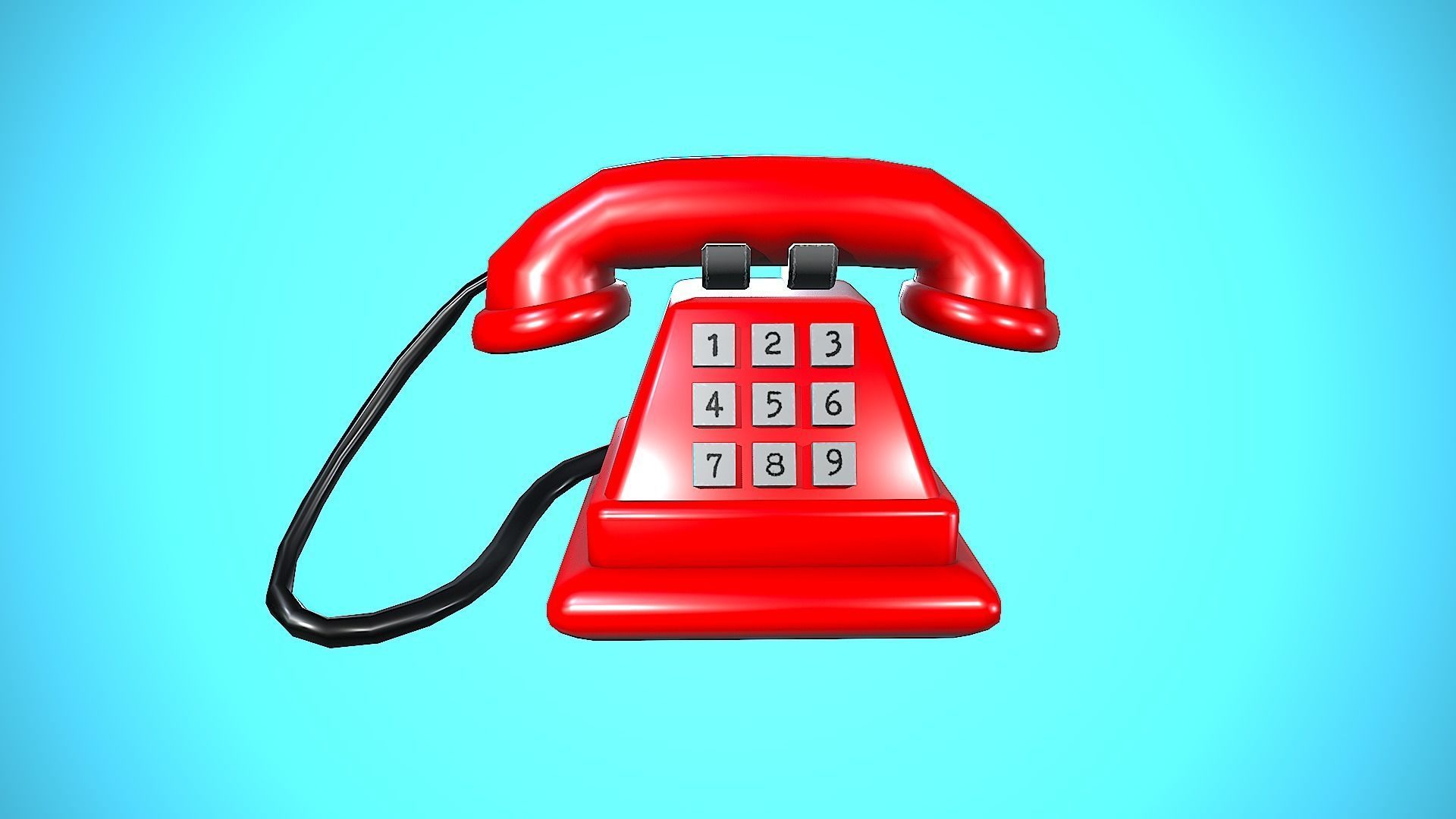 3D model TELEPHONE BUTTONS CARTOON STYLIZED VR / AR / low-poly | CGTrader