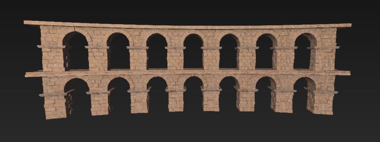 3D model Roman Aqueduct VR / AR / low-poly | CGTrader
