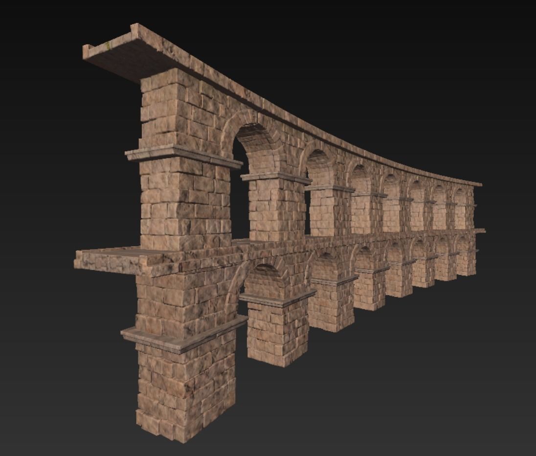 3D model Roman Aqueduct VR / AR / low-poly | CGTrader