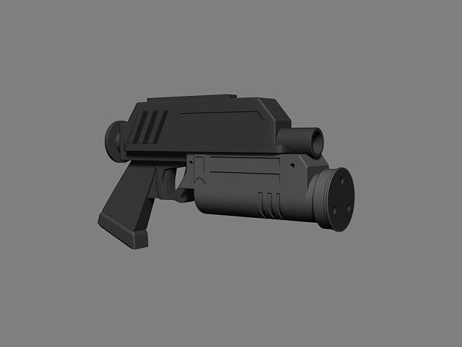 Clone Trooper DC-17 Blaster w Grappler 3d Digital File Download 3D ...
