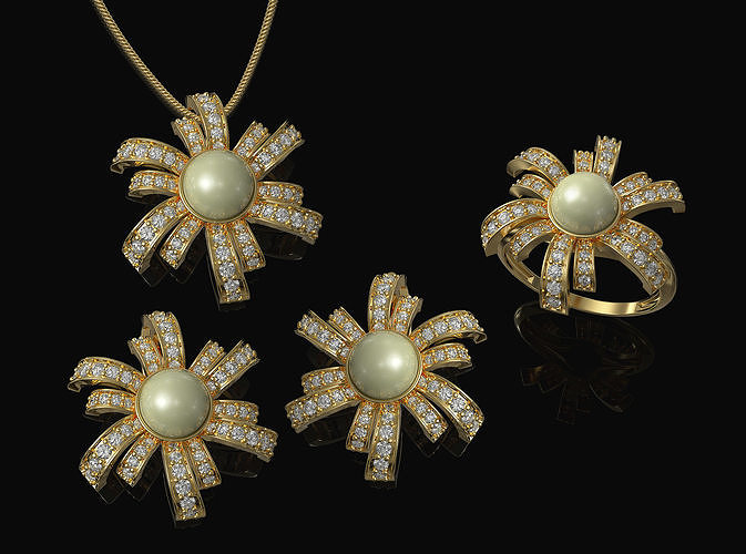 Pearl fan set 3D Model Collection 3D printable | CGTrader