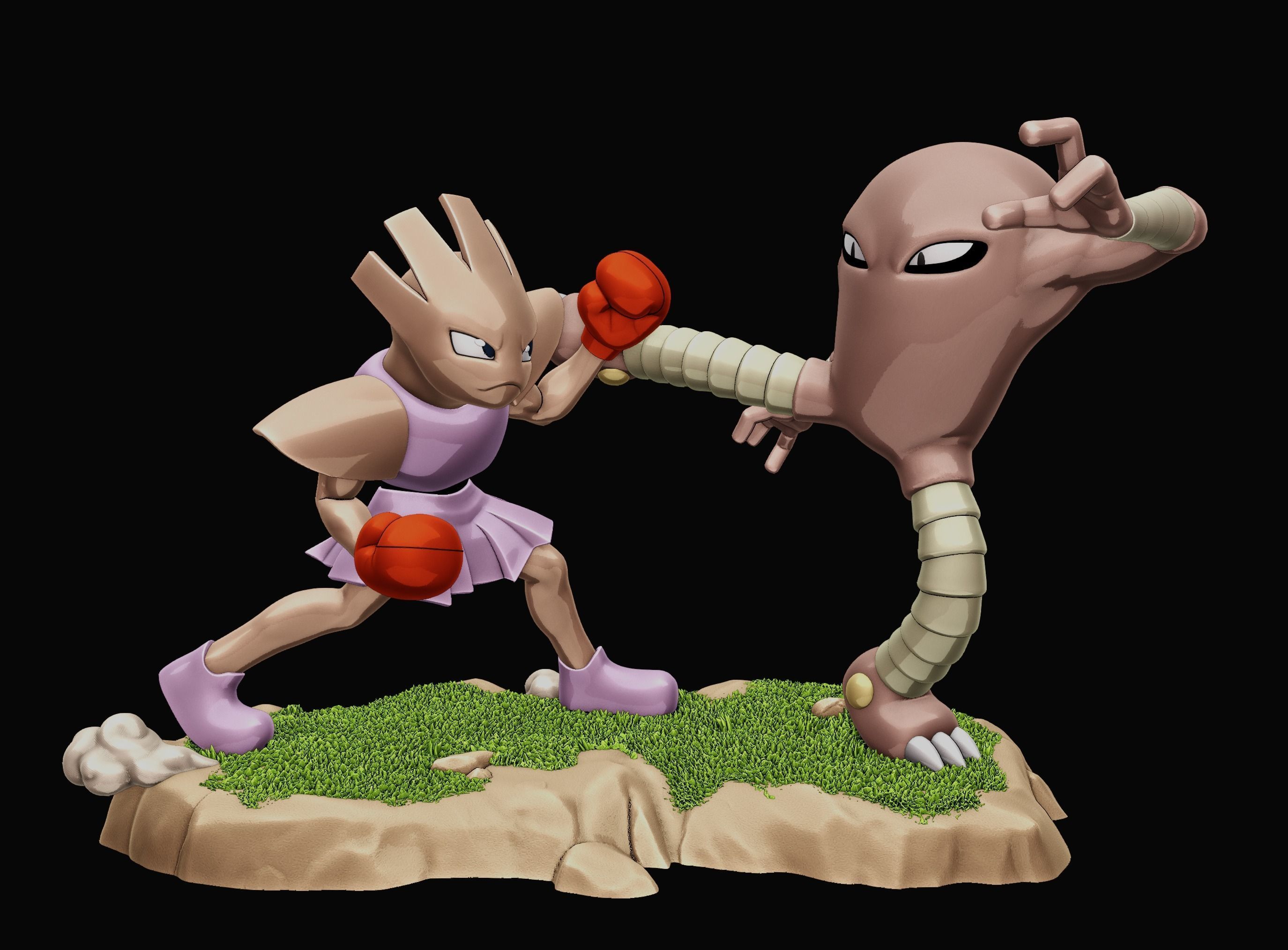 HITMONCHAN VS HITMONLEE - POKEMON 3D model 3D printable | CGTrader