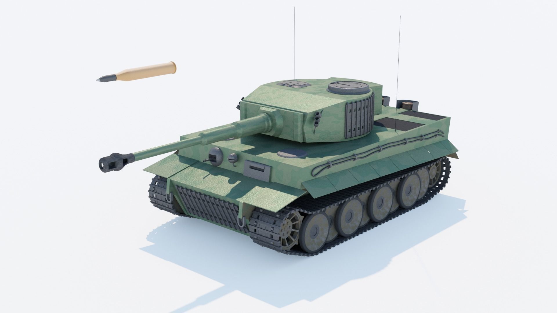 3D model Tiger H1 Tank VR / AR / low-poly | CGTrader