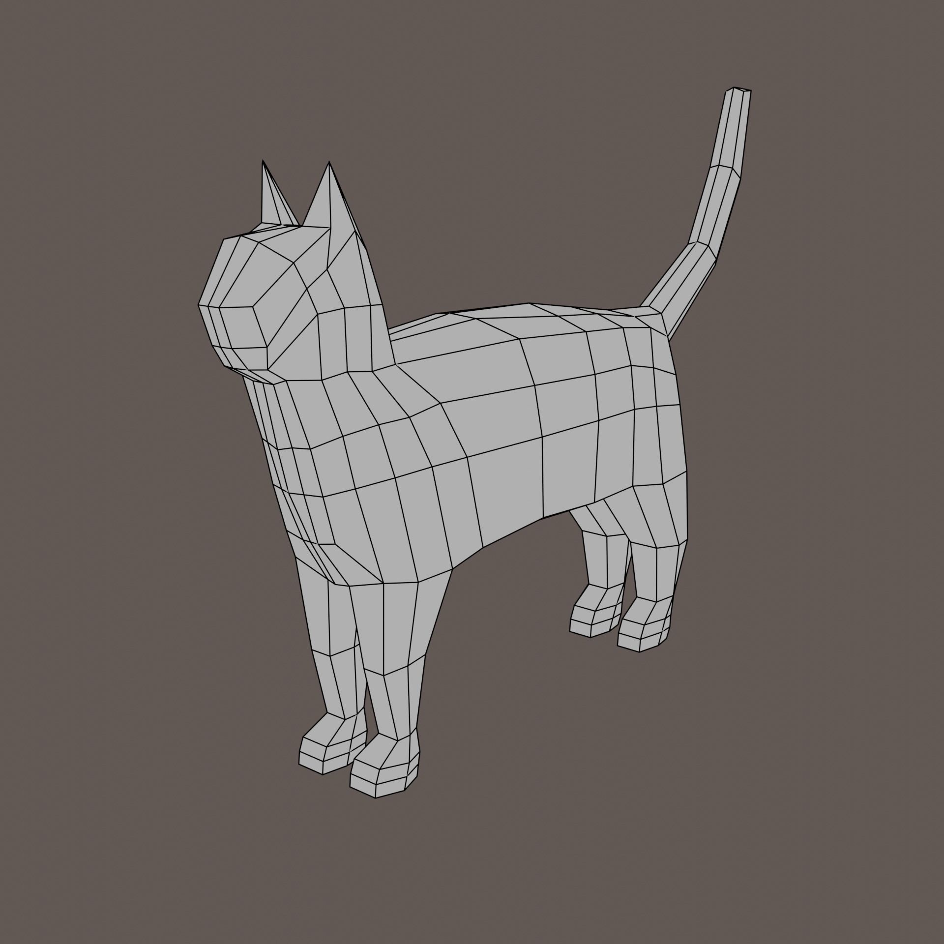 3D model Low-Poly Cat with Multiple Textures VR / AR / low-poly | CGTrader