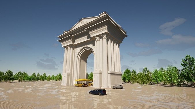 3D model Roman Gate VR / AR / low-poly | CGTrader