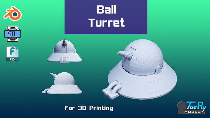 Ball Turret 3D model 3D printable | CGTrader
