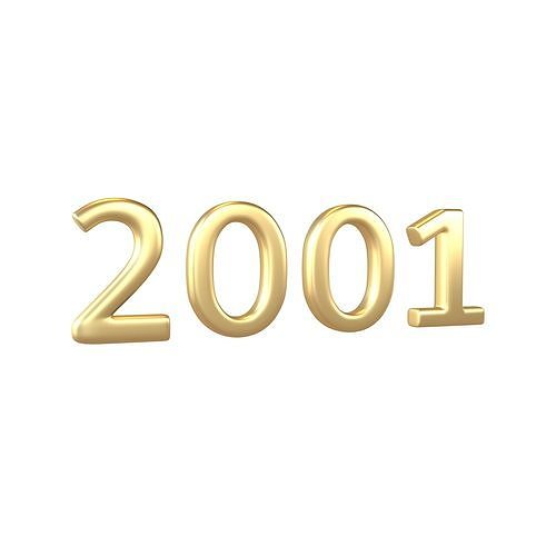 3D model Year Number 2001 v1 002 VR / AR / low-poly | CGTrader