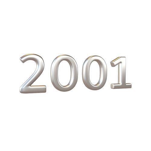 3D model Year Number 2001 v1 003 VR / AR / low-poly | CGTrader