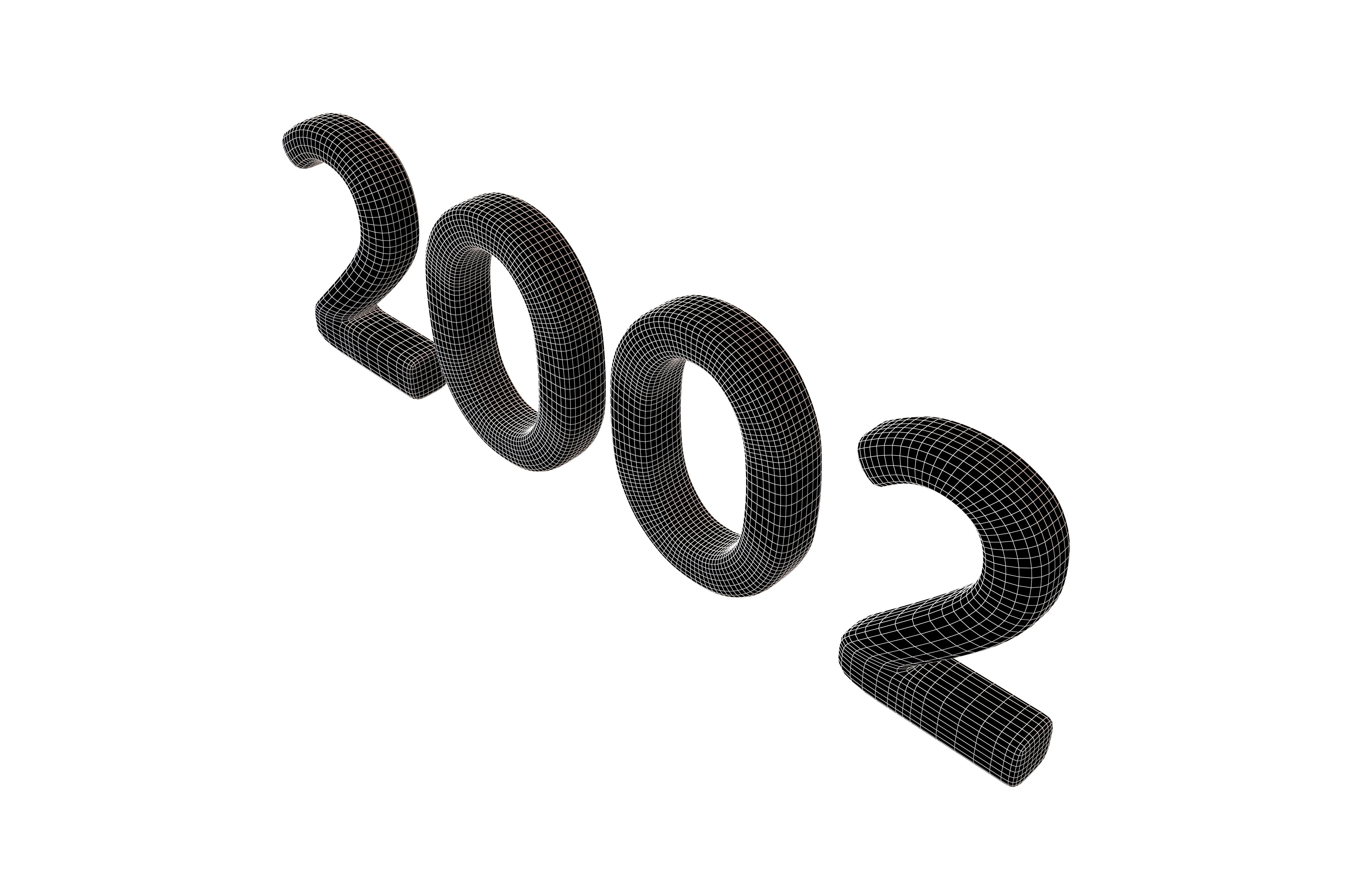 3D model Year Number 2002 v1 001 VR / AR / low-poly | CGTrader