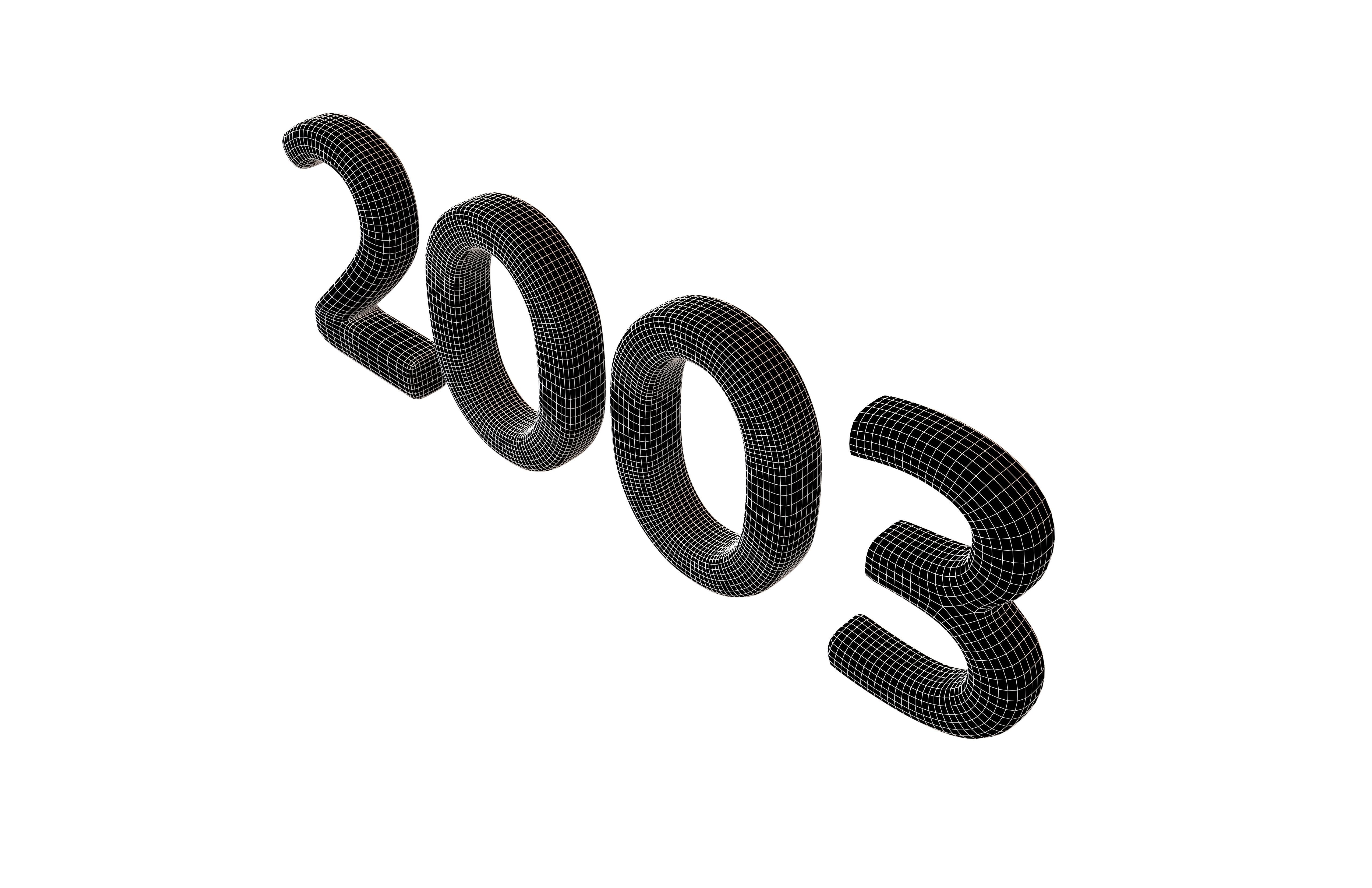 3D model Year Number 2003 v1 001 VR / AR / low-poly | CGTrader