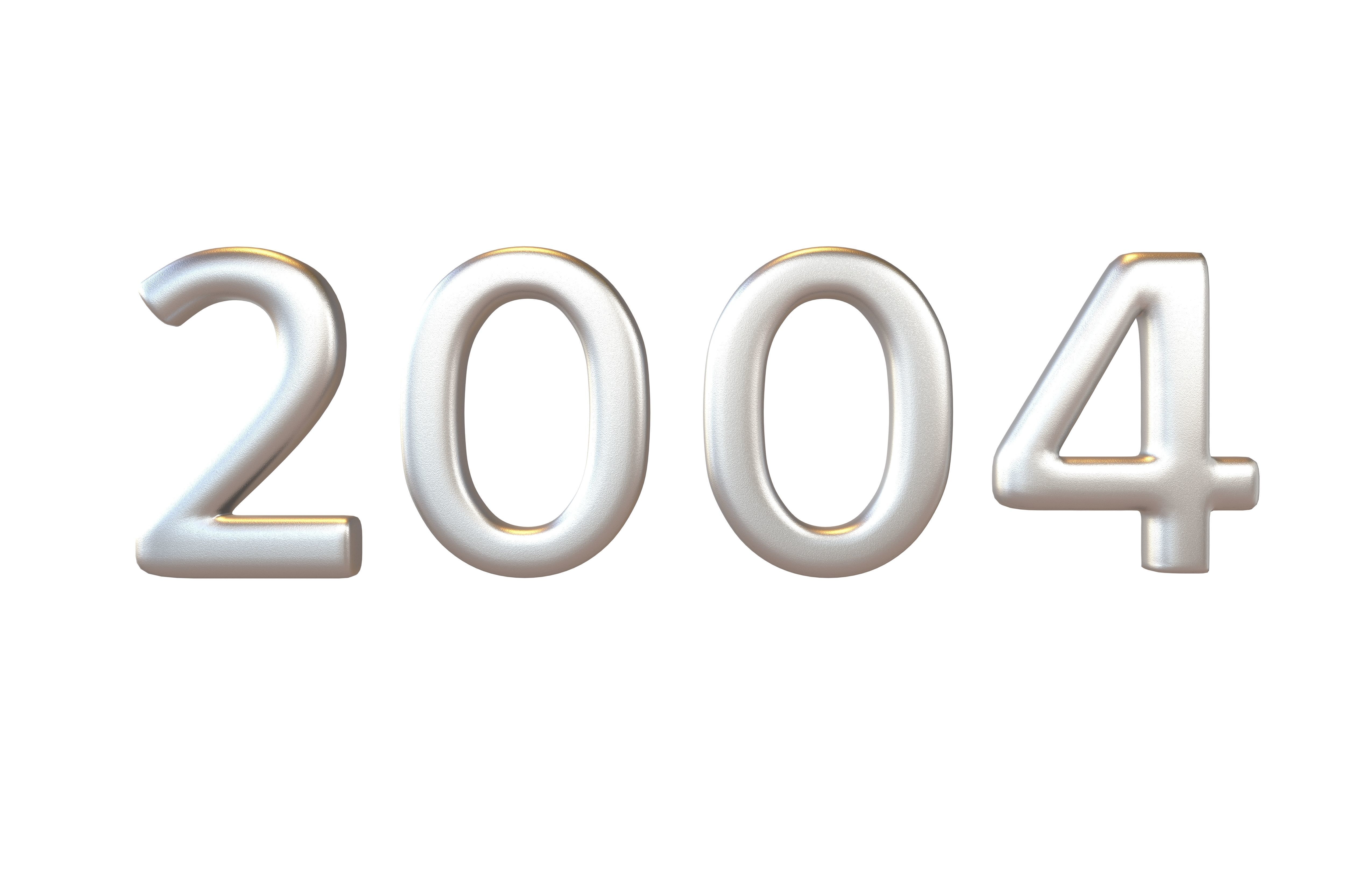 3D model Year Number 2004 v1 003 VR / AR / low-poly | CGTrader