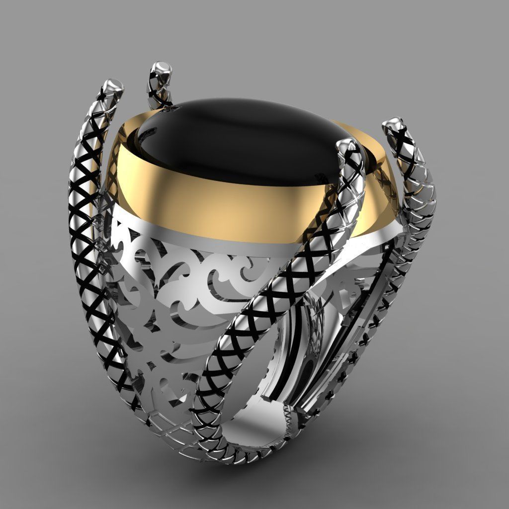 Turkish Signet Ring Jewellery for Women 3D model 3D printable | CGTrader