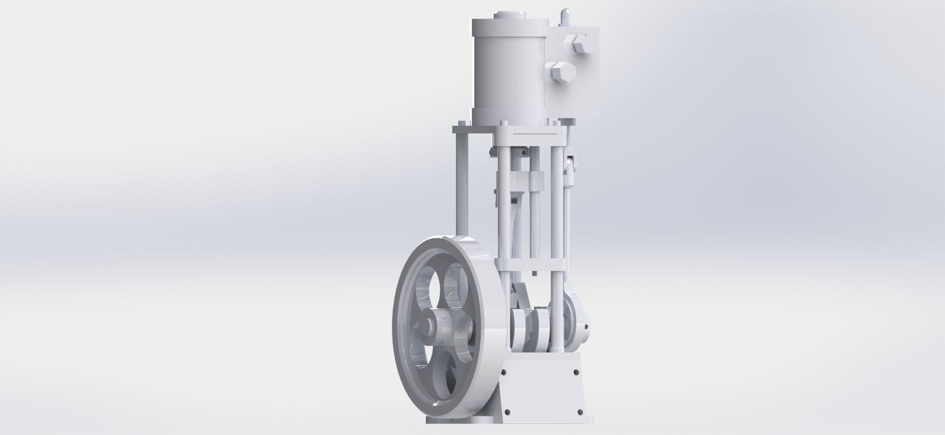 A SIMPLE 1 CYLINDER VERTICAL STEAM ENGINE WITH SLIDE VALVE 3D model ...