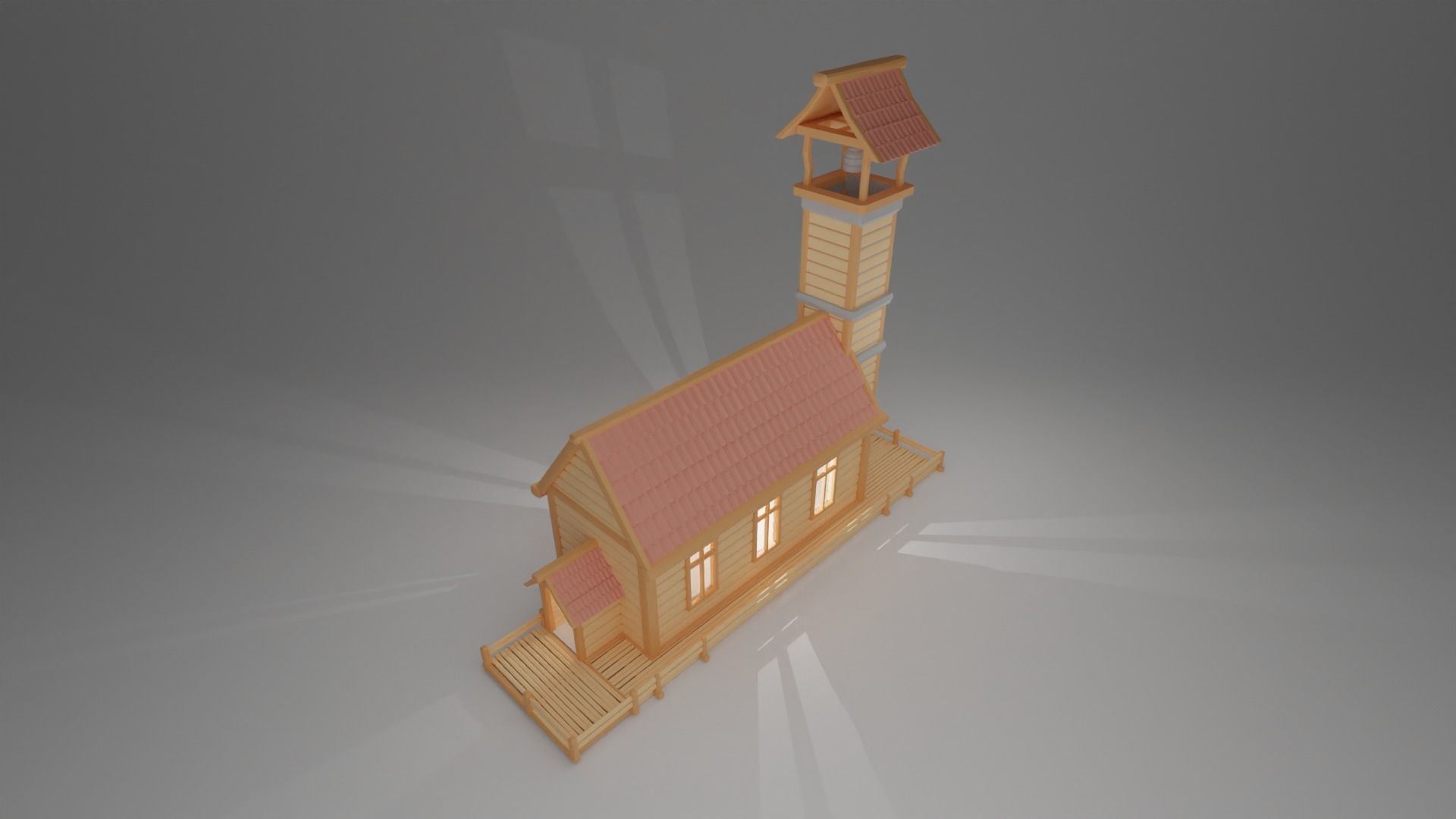 Church 3D model 3D printable | CGTrader