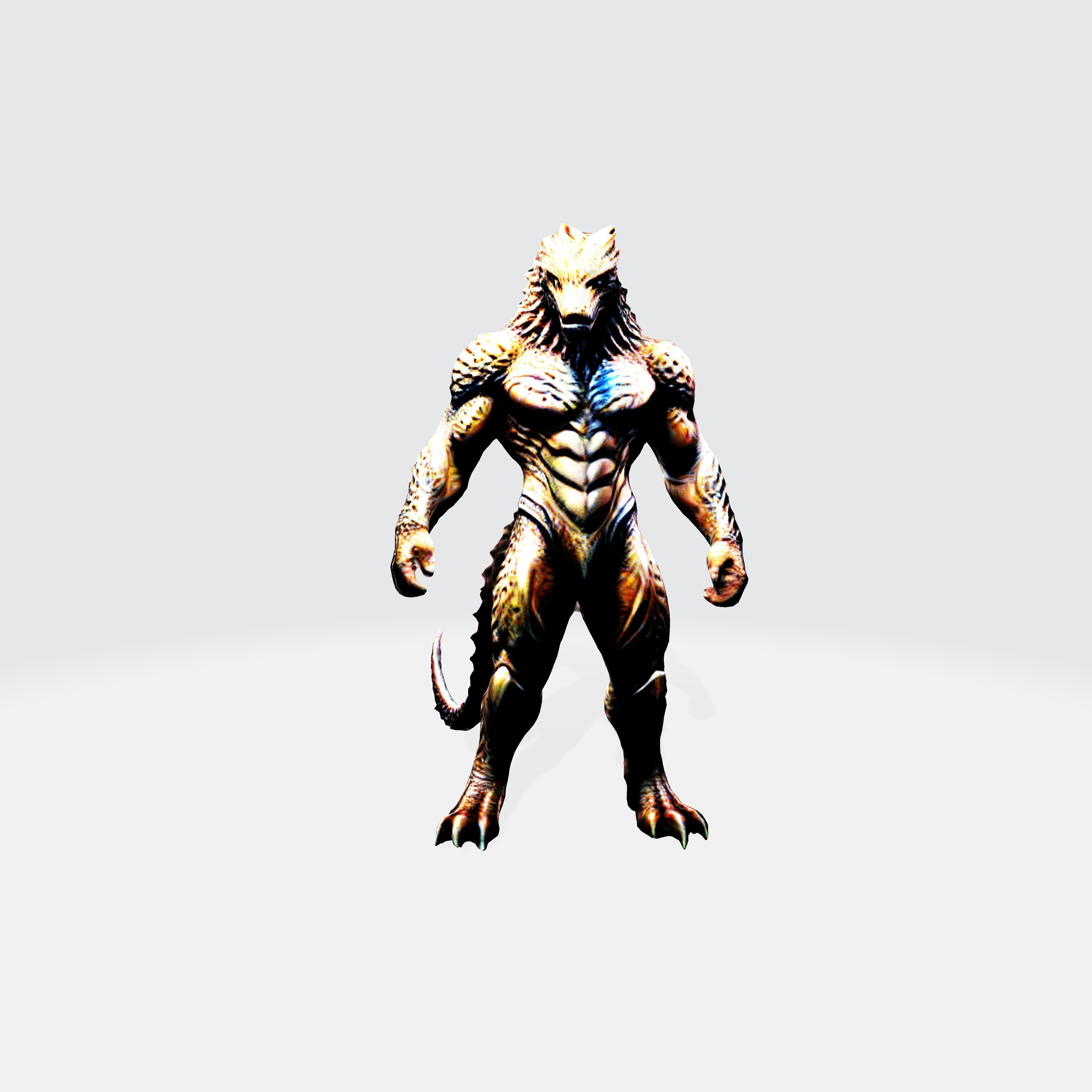 Mystical Humanoid Dragon 3D Model 3D model | CGTrader