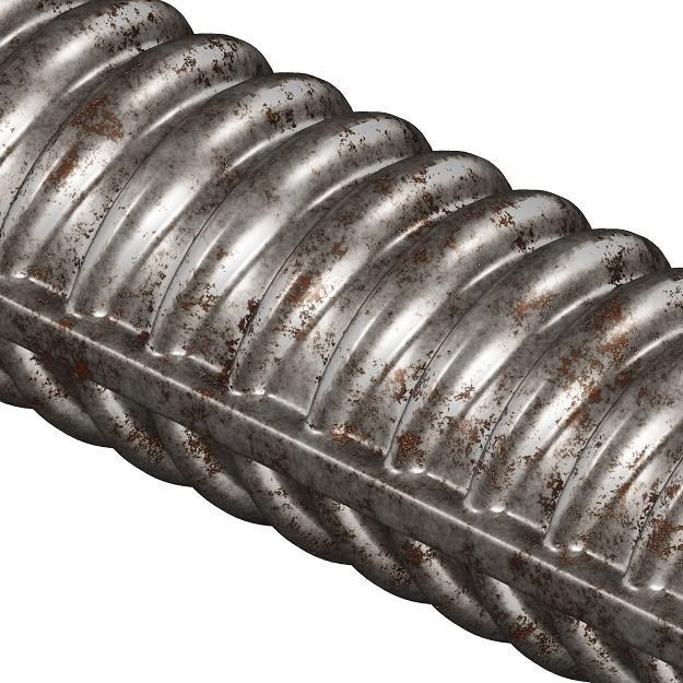 Rusty TMT Steel Bar 3D model | CGTrader