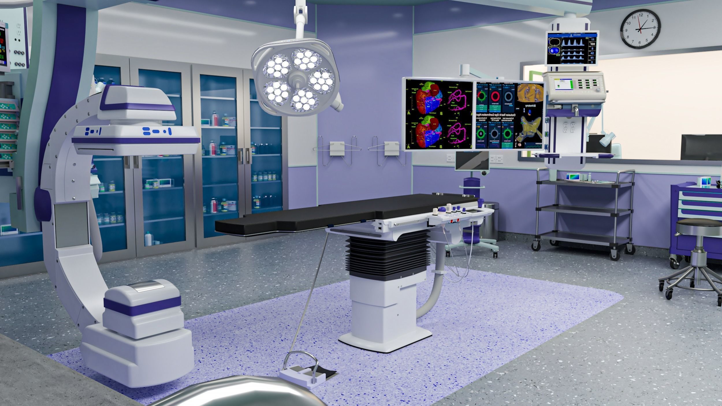 MEDICAL SPACES-CATHETER LAB-SURGICAL OPERATION ROOM 3D model | CGTrader