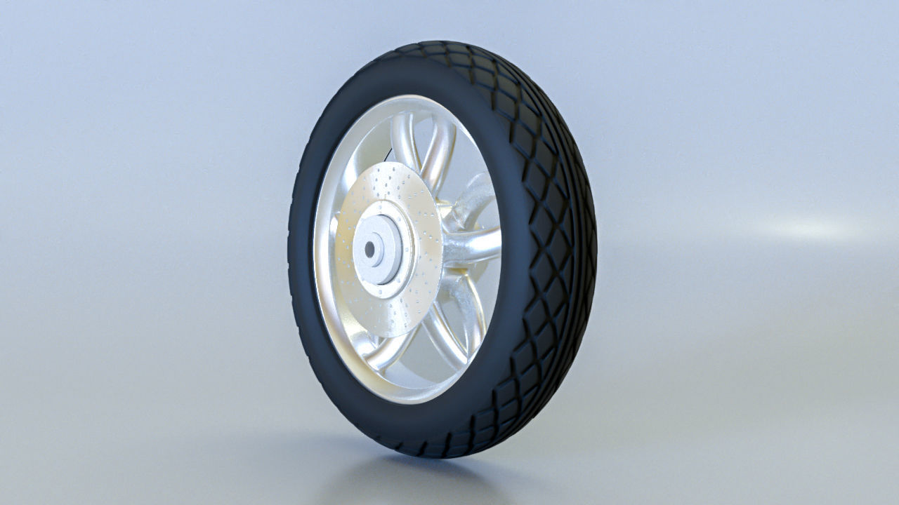 realistic and detailed motorcycle wheel 3D model | CGTrader