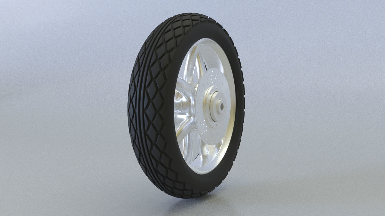 realistic and detailed motorcycle wheel 3D model | CGTrader