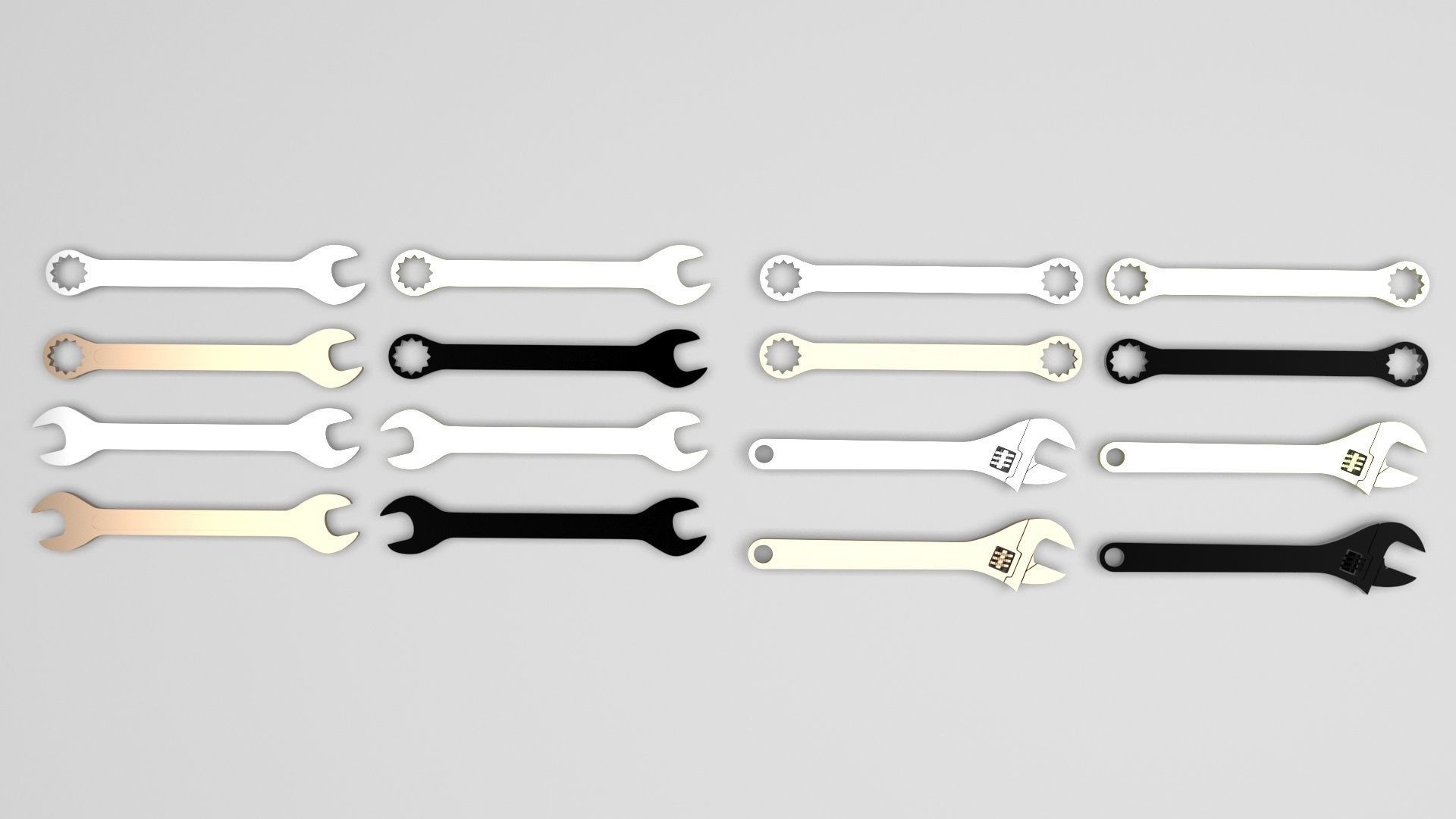 Wrenches Set 3D model | CGTrader