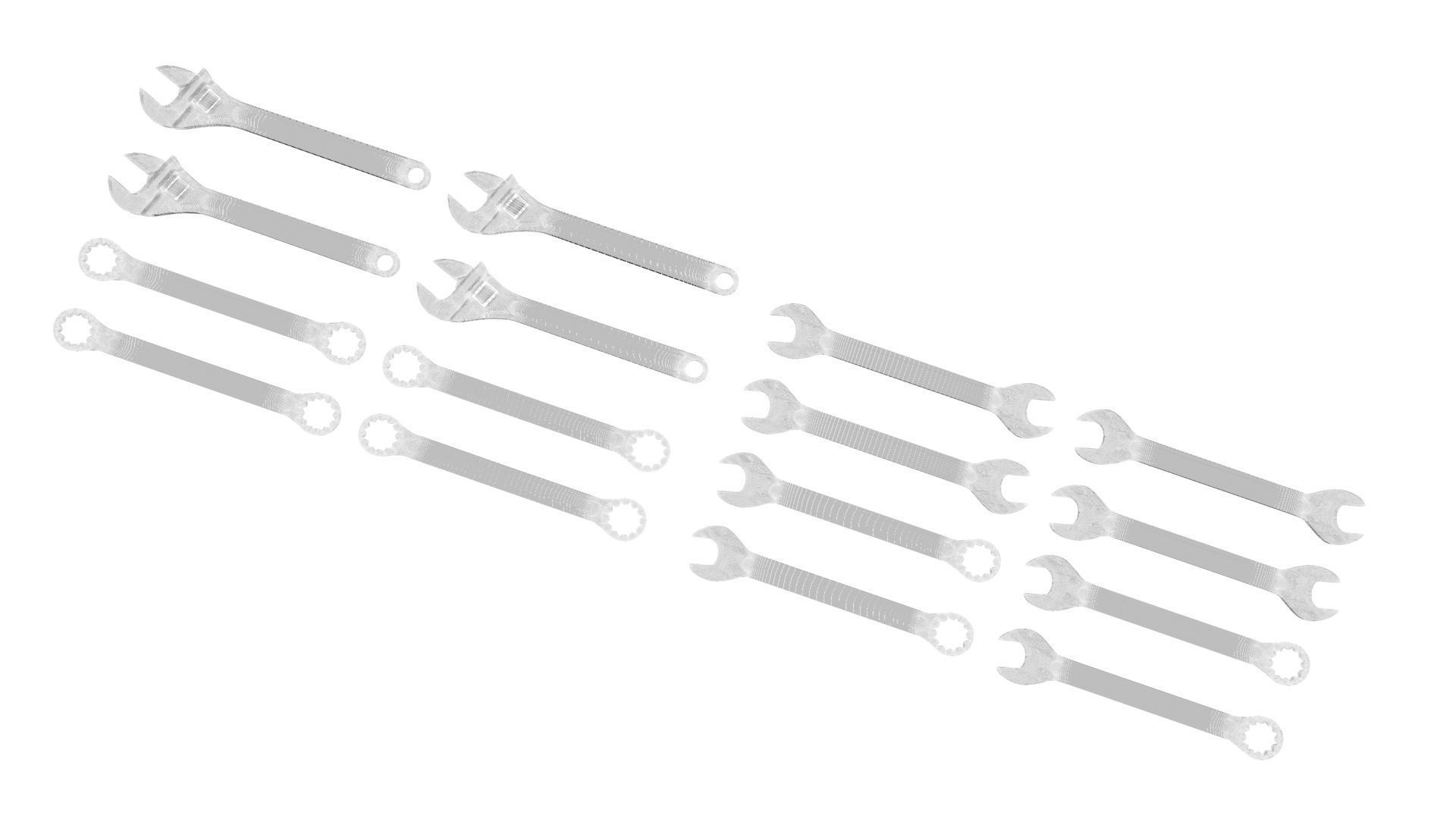 Wrenches Set 3D model | CGTrader