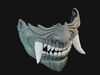 WEARABLE ONI MASK 14 DEMON HALF FACE FANG 3D model 3D printable | CGTrader