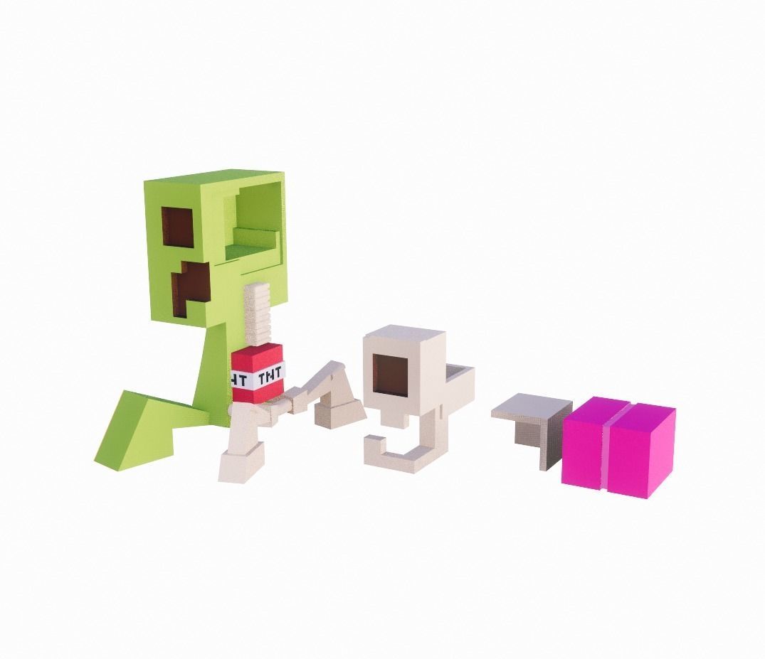 MINECRAFT ANATOMY CREEPER 3D model | CGTrader
