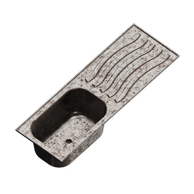 Rusty Kitchen Sink Drainboard 3D model | CGTrader