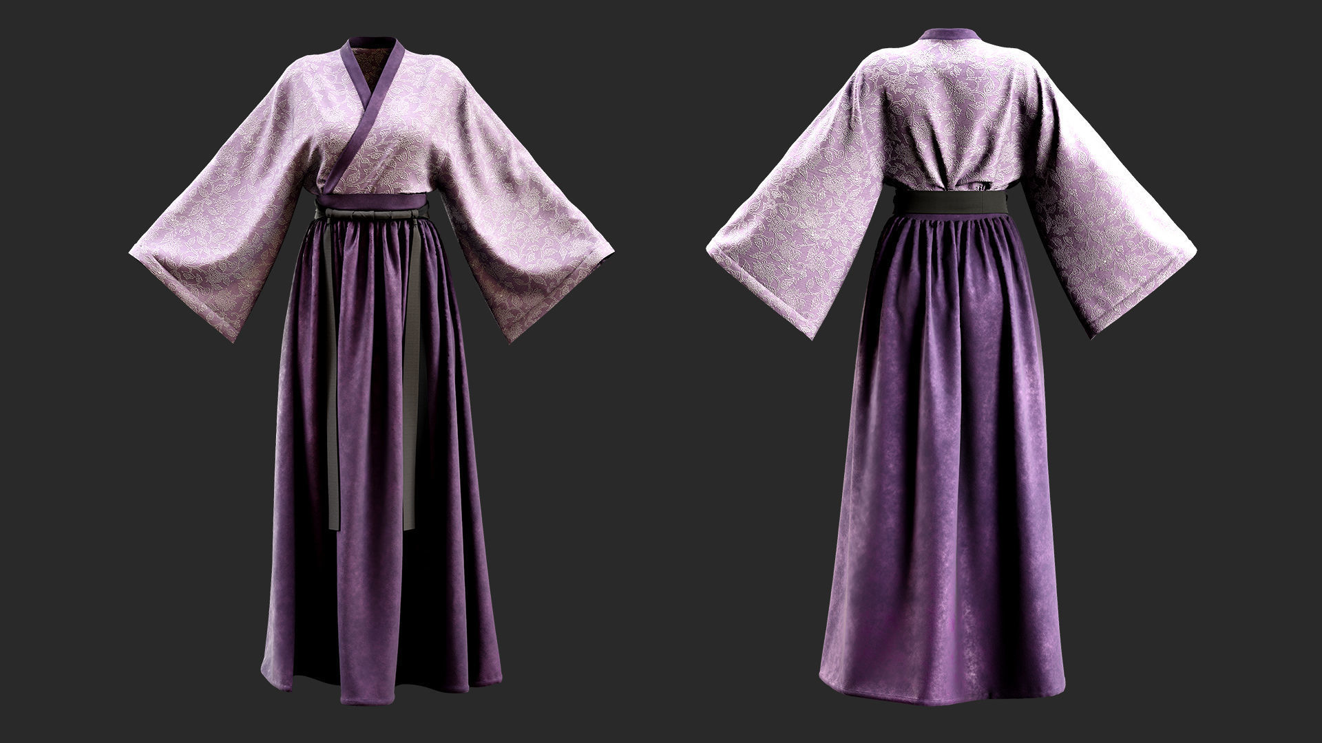 Hanfu Dress free 3D model | CGTrader