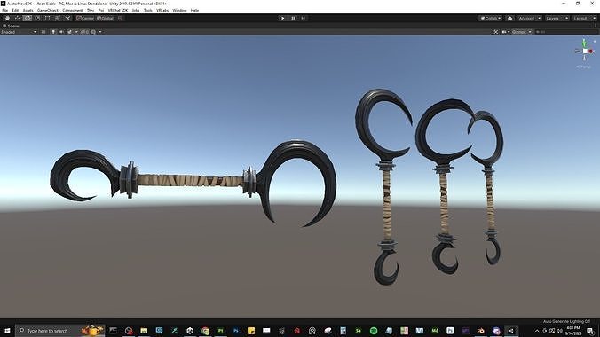 3D model Moon Sickle - VRChat Weapon VR / AR / low-poly | CGTrader