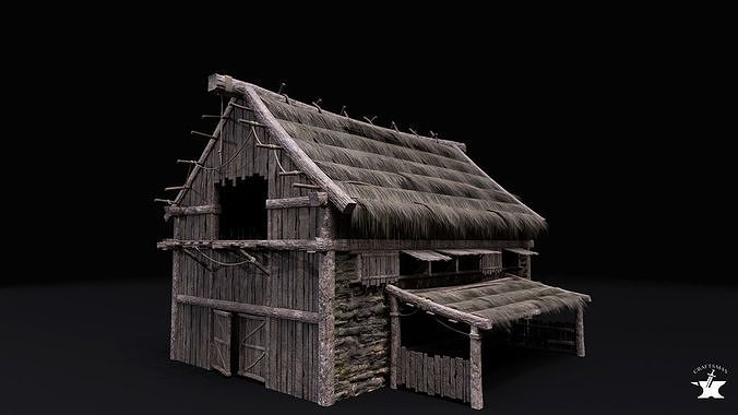3D model Realistic Medieval Barn VR / AR / low-poly | CGTrader