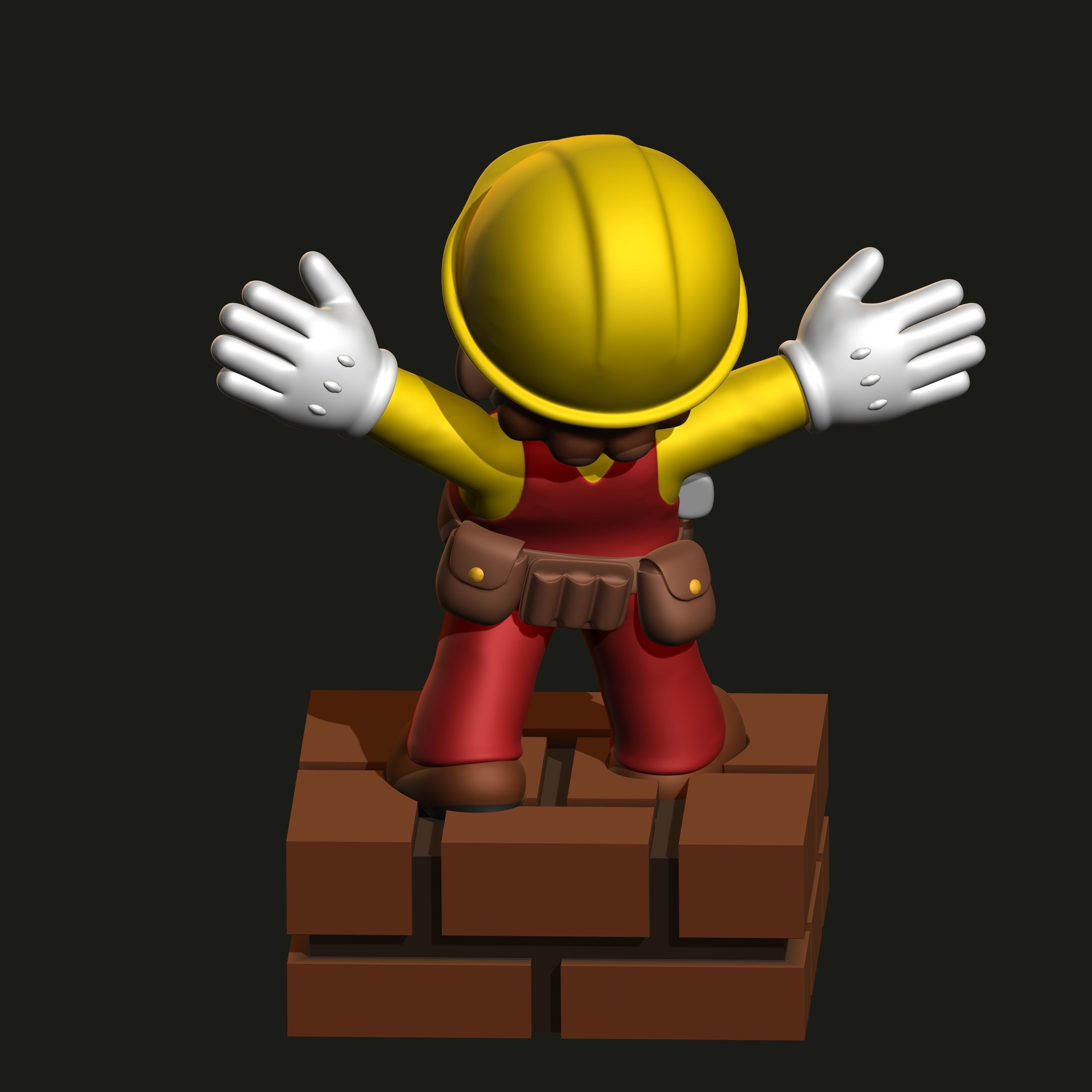 Mario Bros - Mario Builder 3D model 3D printable | CGTrader