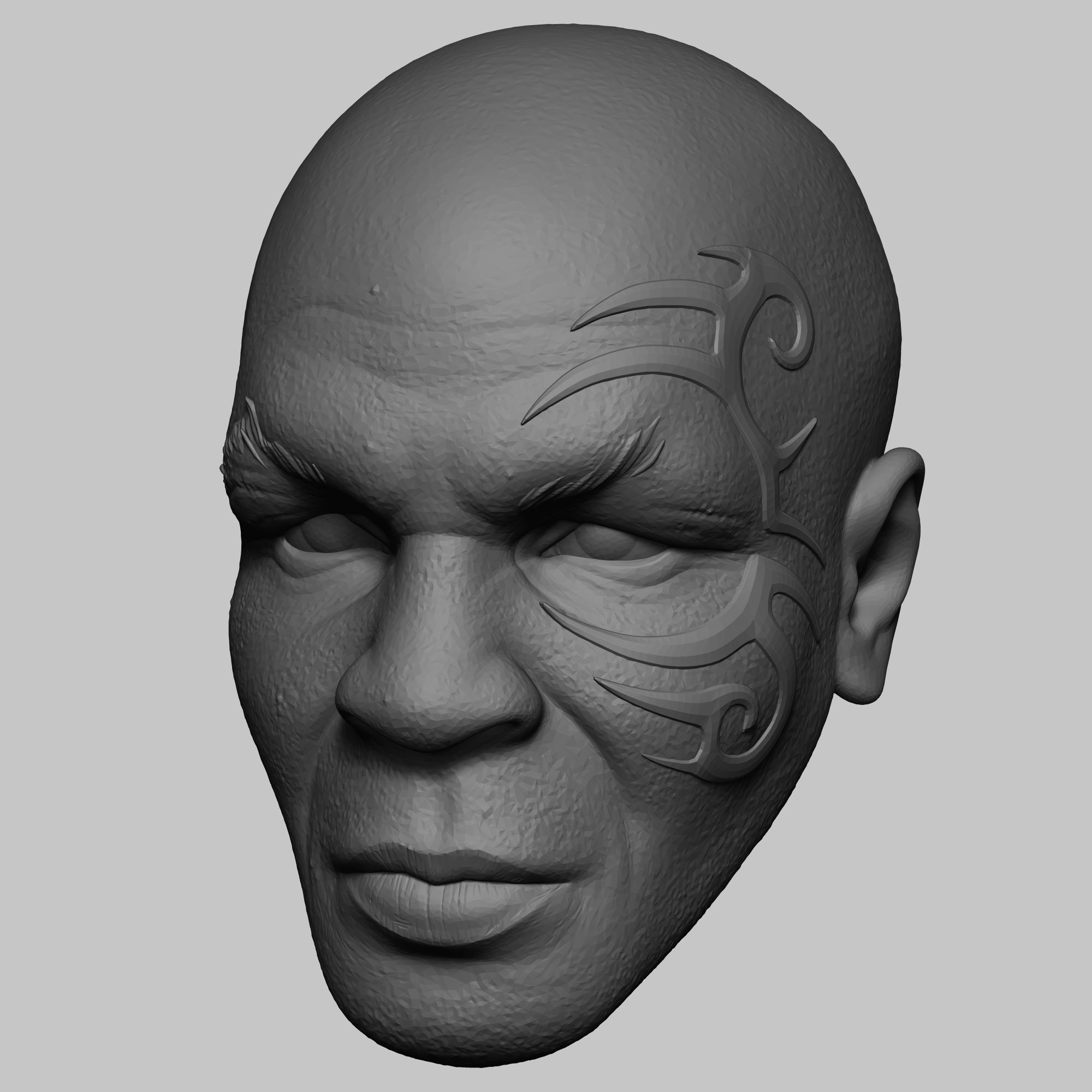 MIKE TYSON - HEAD CUSTOM 3D model 3D printable | CGTrader