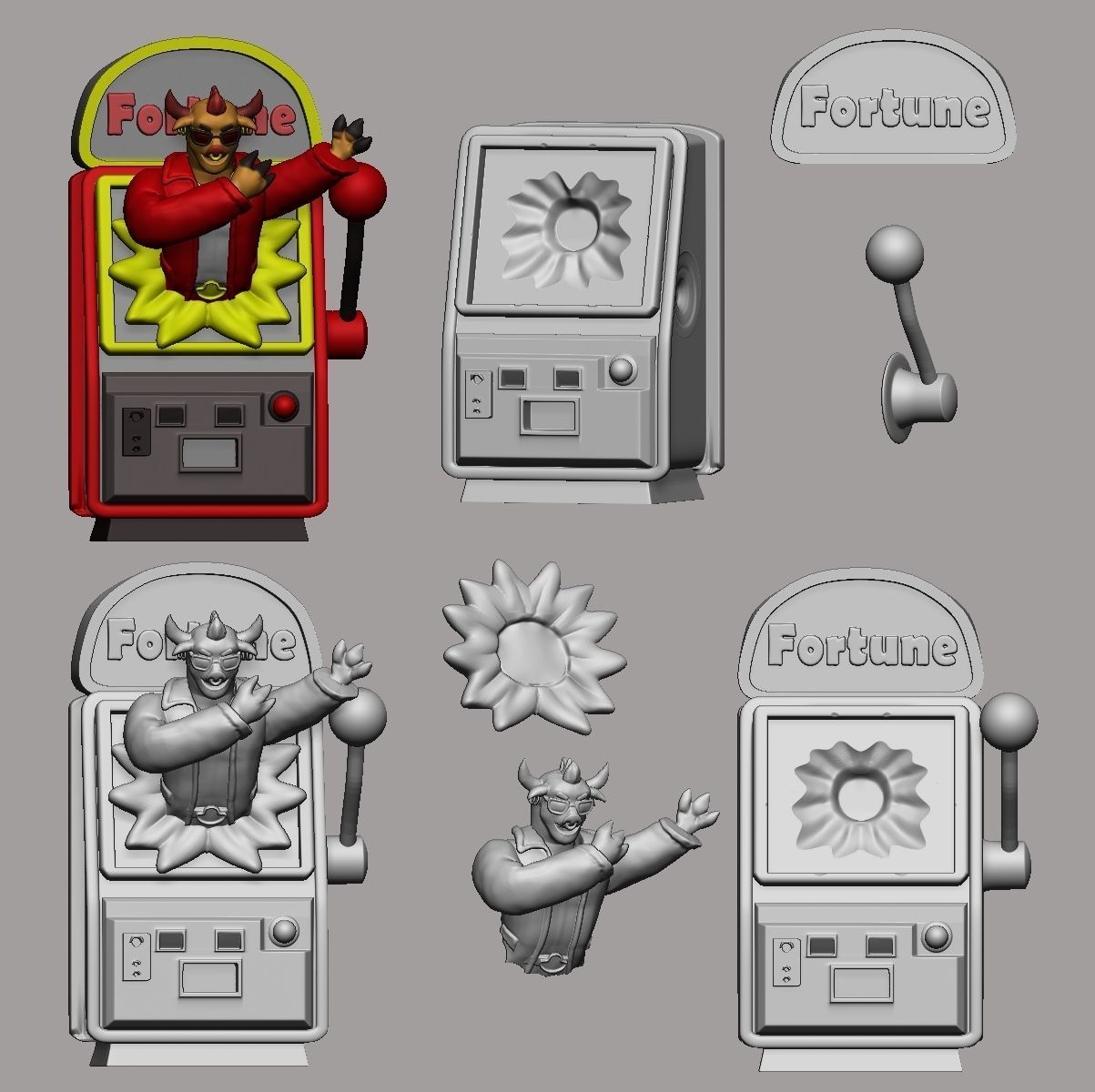 Fortune Ox Slot Machine 3D model 3D printable | CGTrader