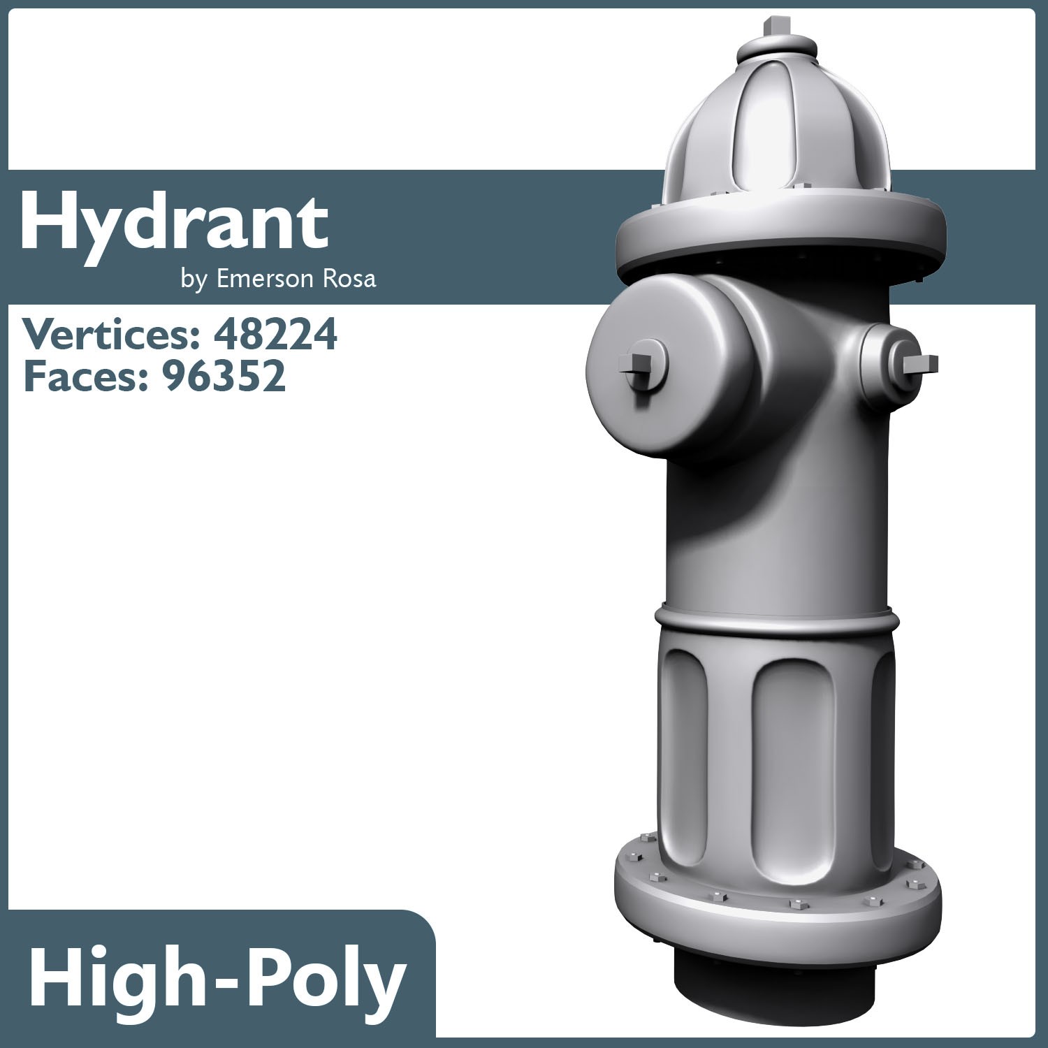 Hydrant - High-poly fire 3D model | CGTrader