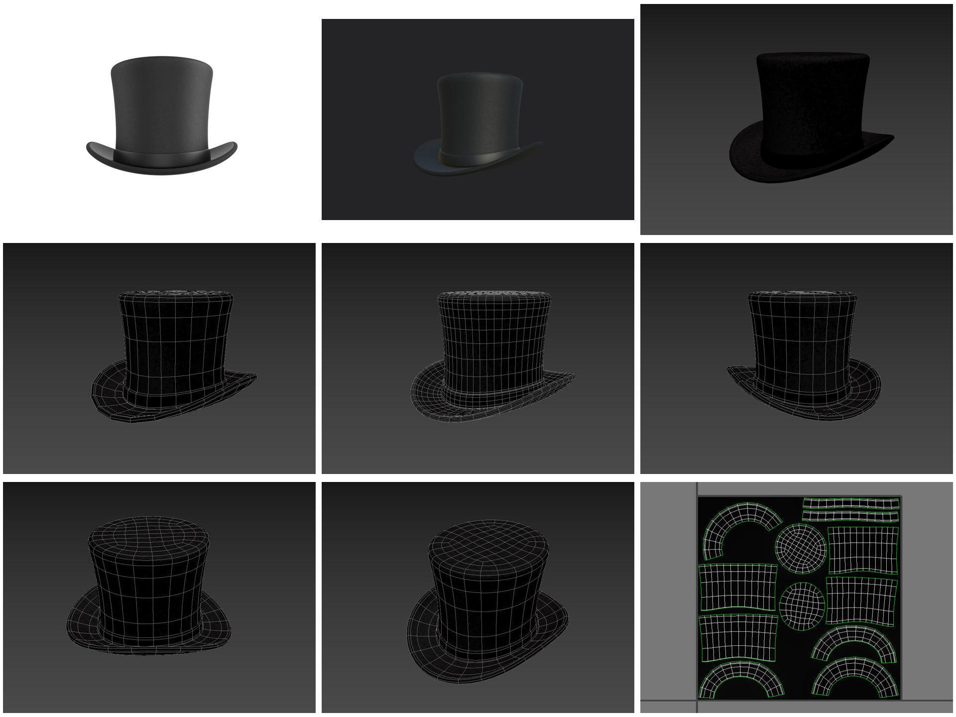 Hats and Helmets Pack 10 3D model | CGTrader