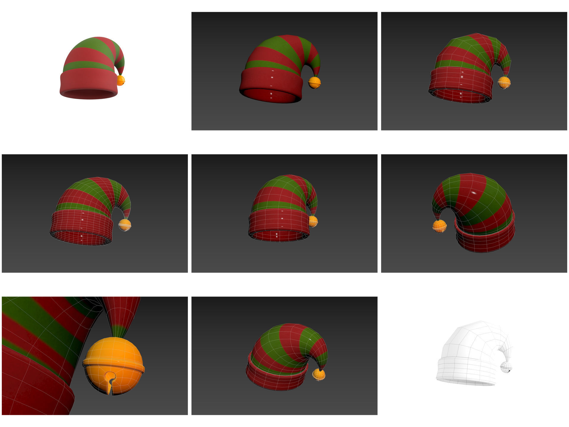 Hats and Helmets Pack 10 3D model | CGTrader