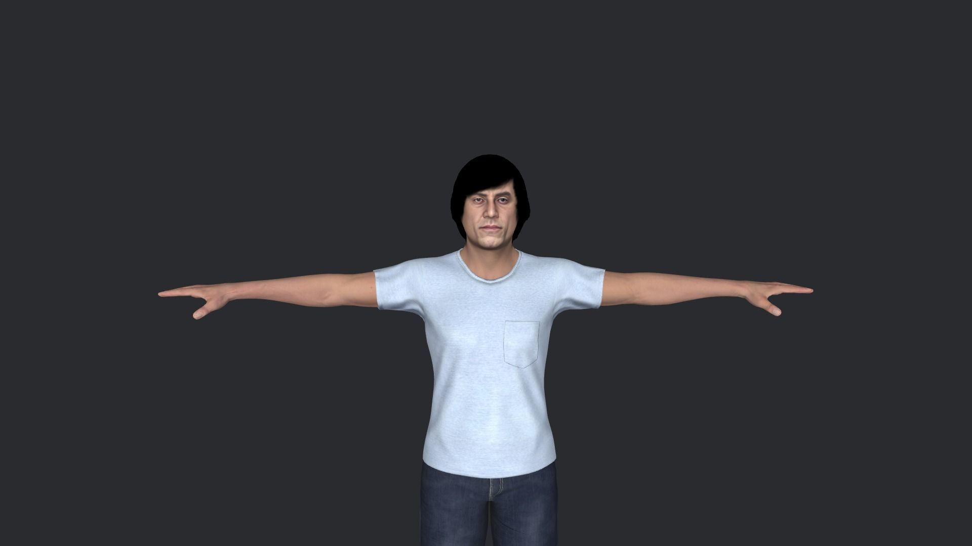 Anton Chigurh Hyper Realistic Full Body Rigged Character 3D model ...
