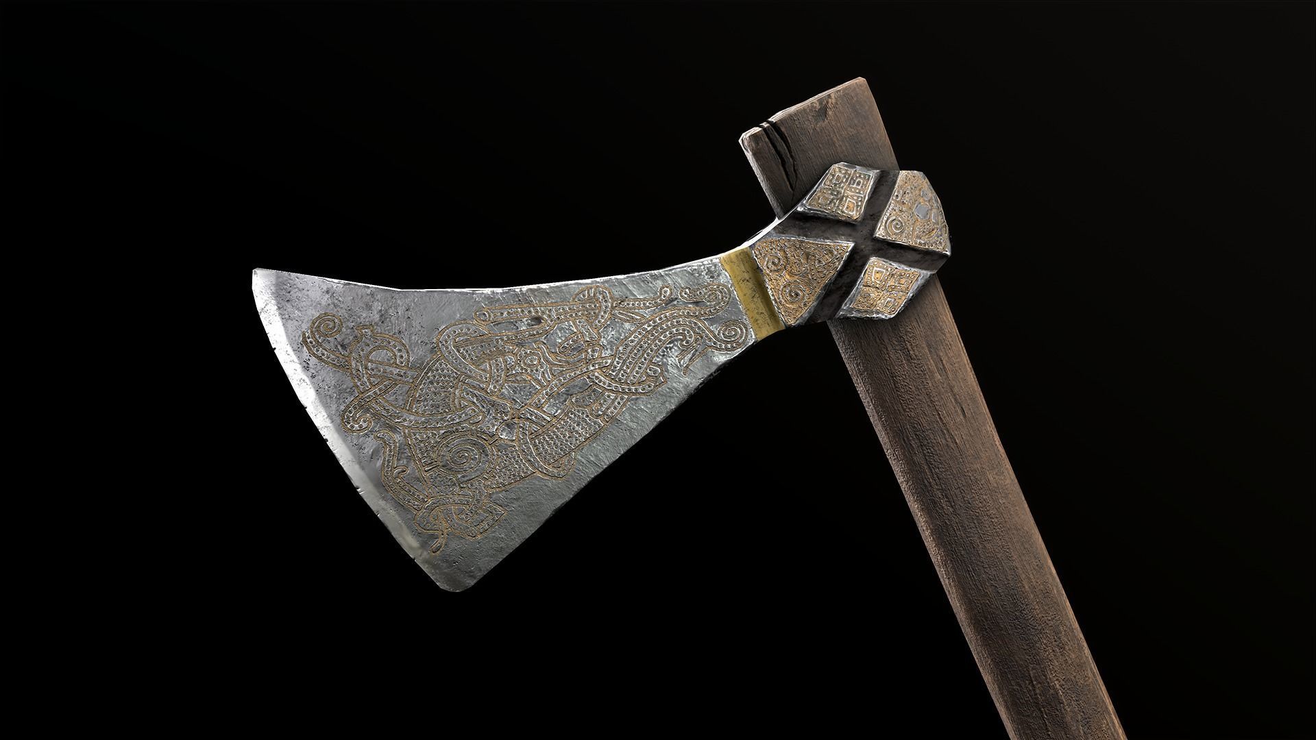 3D model Viking Axe Mammen Low-poly 3D model VR / AR / low-poly | CGTrader