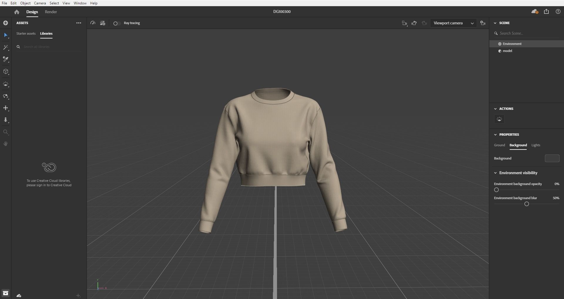 Crop women sweatshirts 3D model | CGTrader