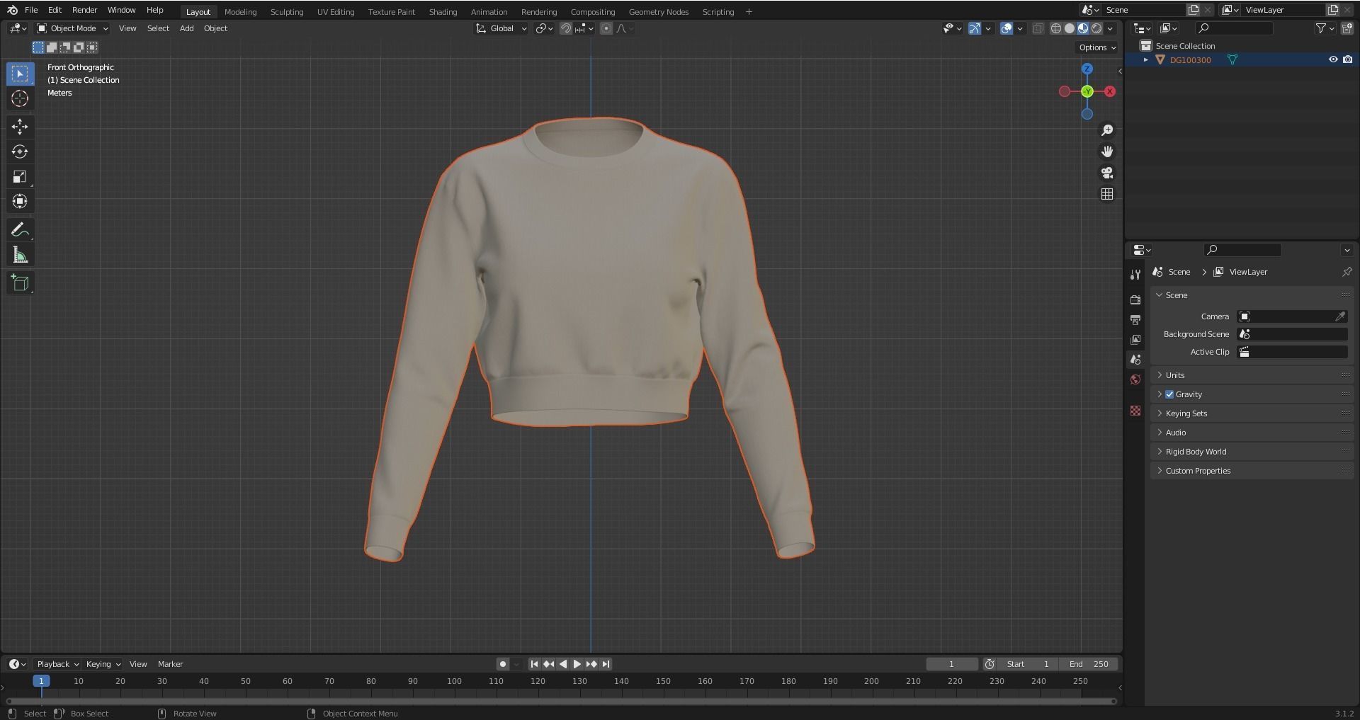 Crop women sweatshirts 3D model | CGTrader