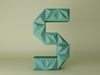 3D Model Collection 3D letter Low poly origami geometric VR / AR / low ...