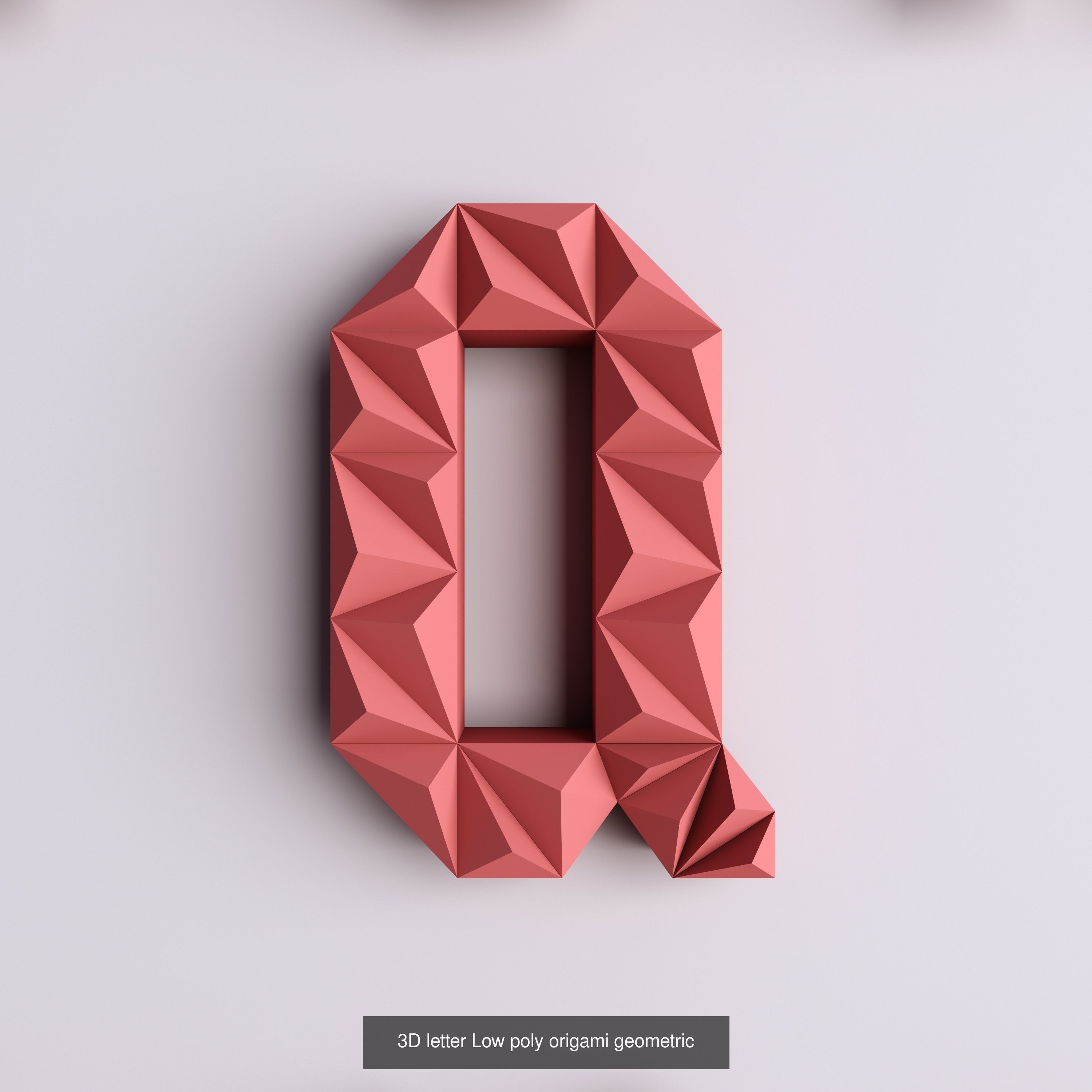 3D Model Collection 3D letter Low poly origami geometric VR / AR / low ...
