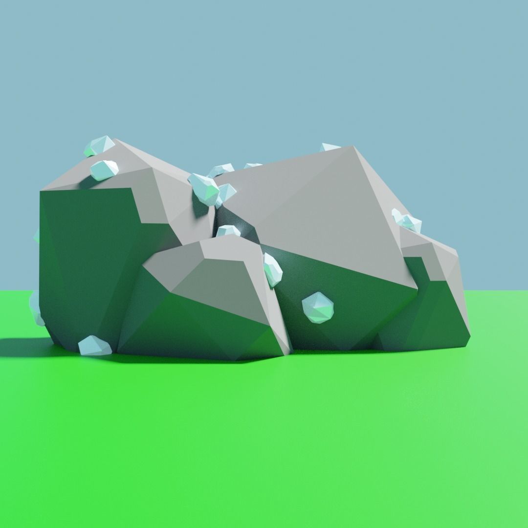 3D model 11 MODELS - Low-Poly Game Ready Diamond Ore VR / AR / low-poly ...