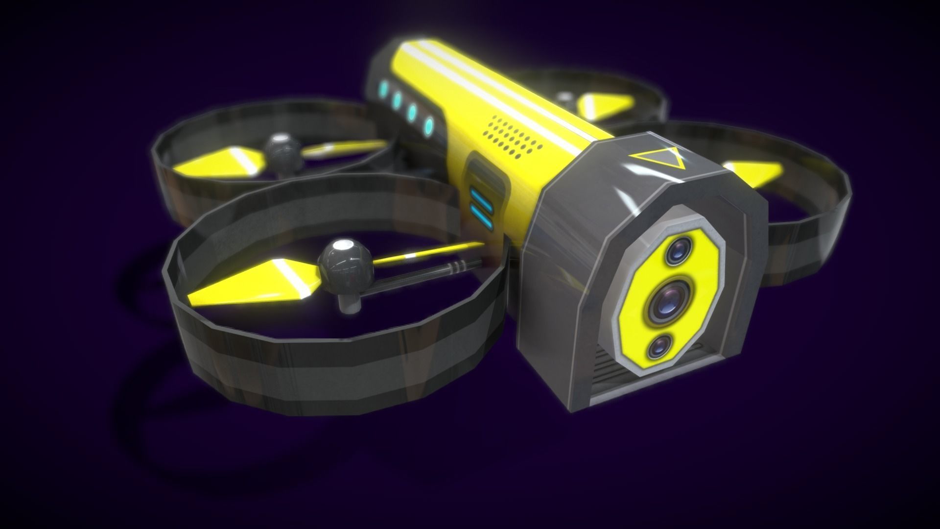 3D model Flycam Cartoon 4 VR / AR / low-poly | CGTrader