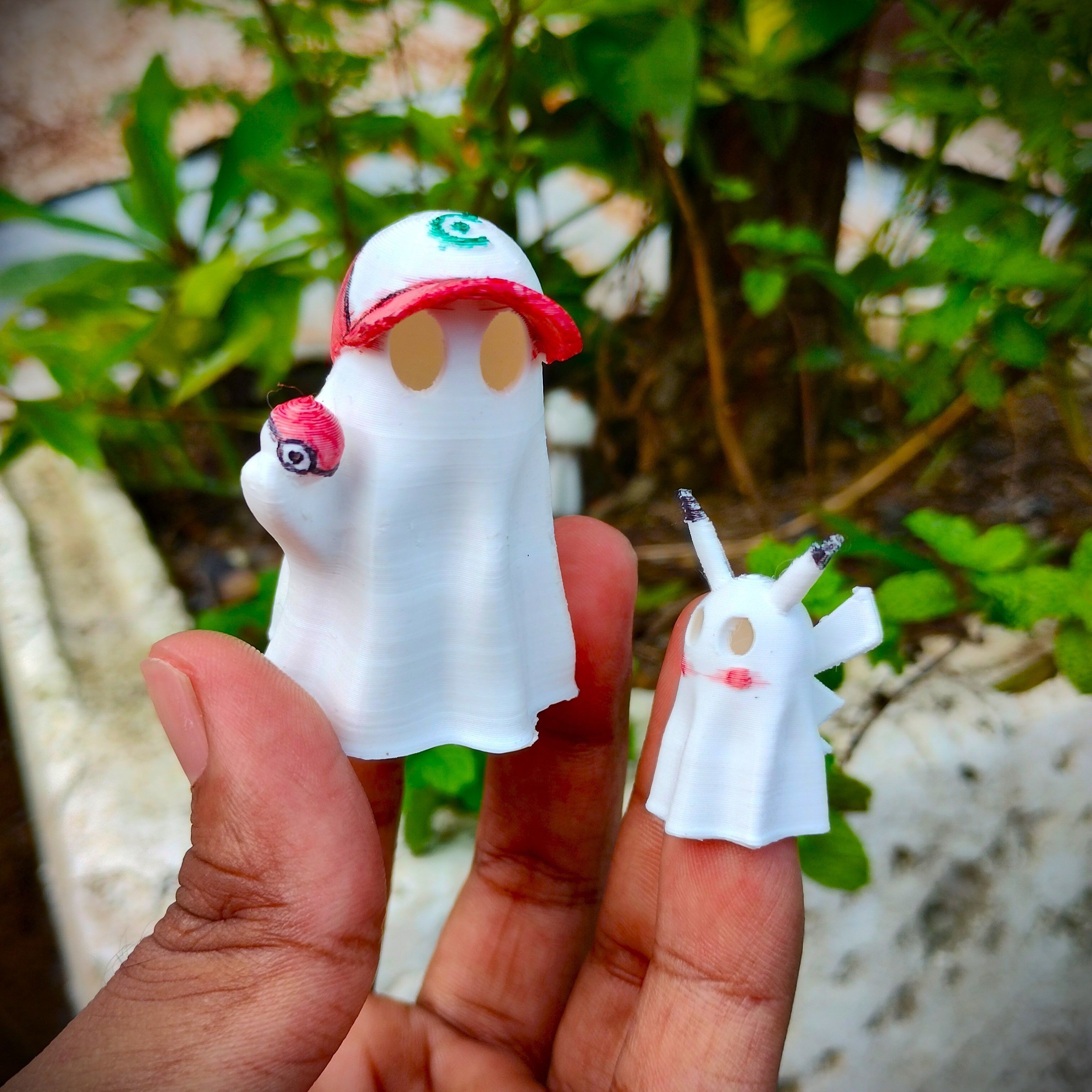 Cute little Boo cosplaying Ash and Pikachu 3D model 3D printable | CGTrader