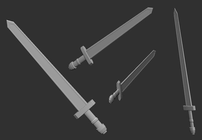 Medieval Sword Polygroups 3D model 3D printable | CGTrader